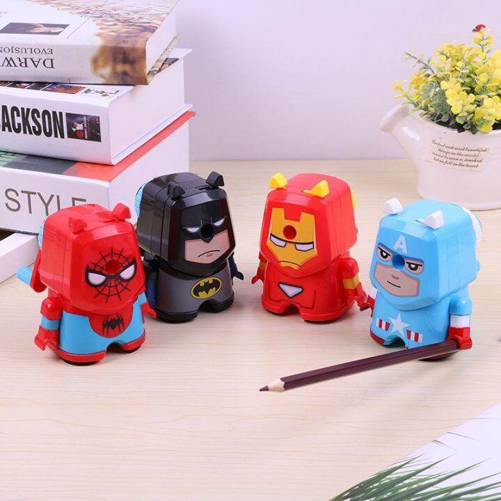 「small stationery」 Cartoon Character Pencil Sharpener Spiderman Iron ...