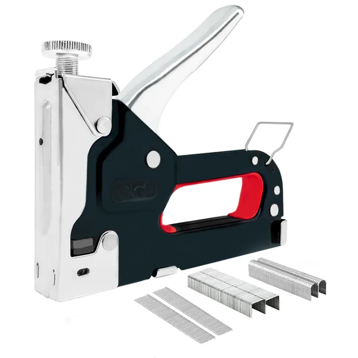 Professional-Grade Heavy Duty 3-Way Staple Gun Tacker 4-14mm (SIlver ...