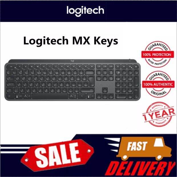 Logitech MX Keys Advanced Wireless Illuminated Keyboard with Multi OS Support For office ...