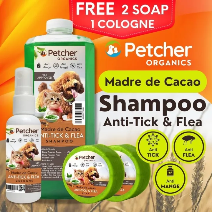 Petcher Organics Madre De Cacao Pet Fresh 3 in 1 Bundle Pack Anti Tick ...