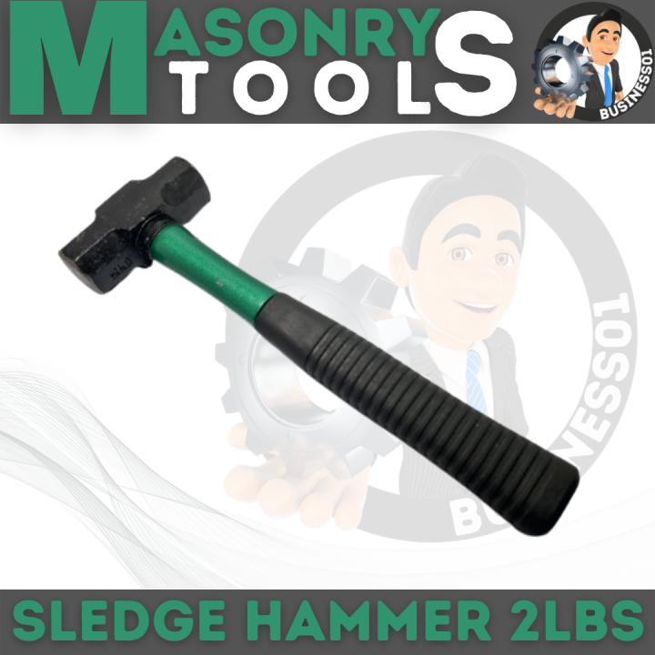 Power Home Sledge Hammer Maso 2Lbs Green With Rubber Handle 29.5Cm Long ...