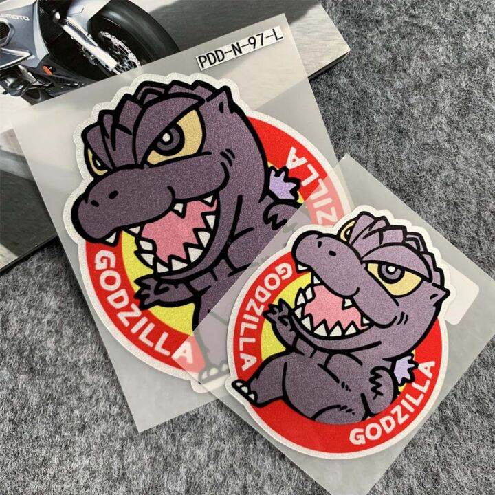 Cute Cartoon Dinosaur Godzilla Sticker Waterproof Motorcycle Body ...