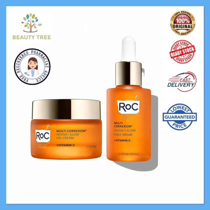 RoC Multi Correxion Revive + Glow Daily Vitamin C Serum 30mL | Lazada