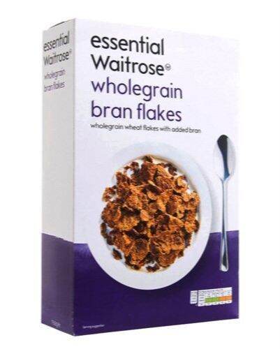 Essential Waitrose Wholegrain Bran Flakes เวทโทรส แบรนเฟลกส์ 750g ...