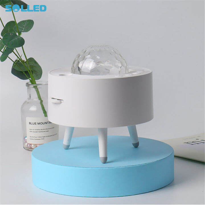 SOLLED โคมไฟฉายภาพสามขา,โคมไฟสร้างบรรยากาศหมุนได้แบบโรแมนติกชาร์จ Usb ...