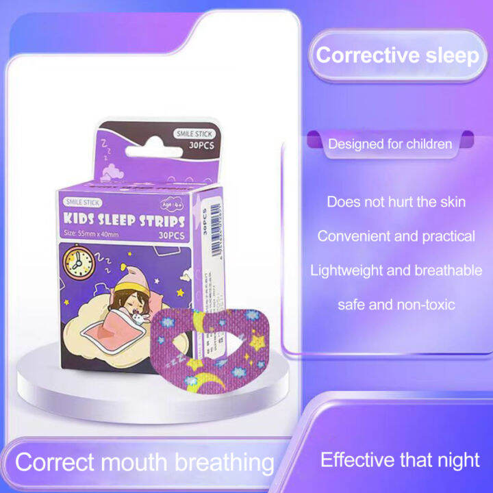 30Pcs/Box Mouth Correction Stickers For Children's Night Sleep Lip Nose Breathing Improving ...