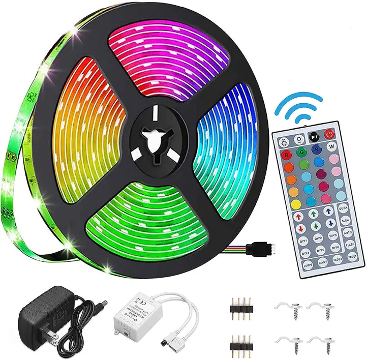 RAPLUS 5m LED Strip Lights, Ultra-Long RGB 5050 LED Strips with Remote ...