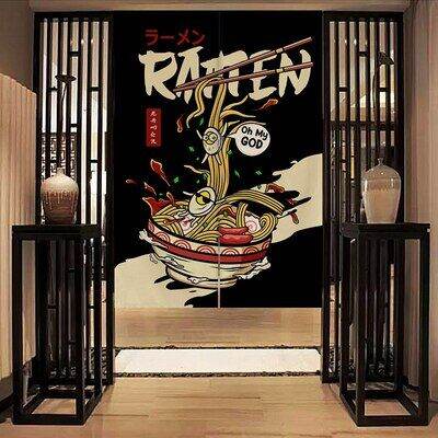 Japanese Sushi Ramen Fabric Partition Door Curtain Restaurant Decor ...