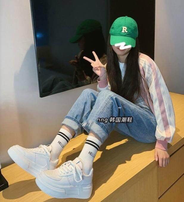 Shoe Store PH Best Seller women’s Korean white plain shoes 6051 JS ...