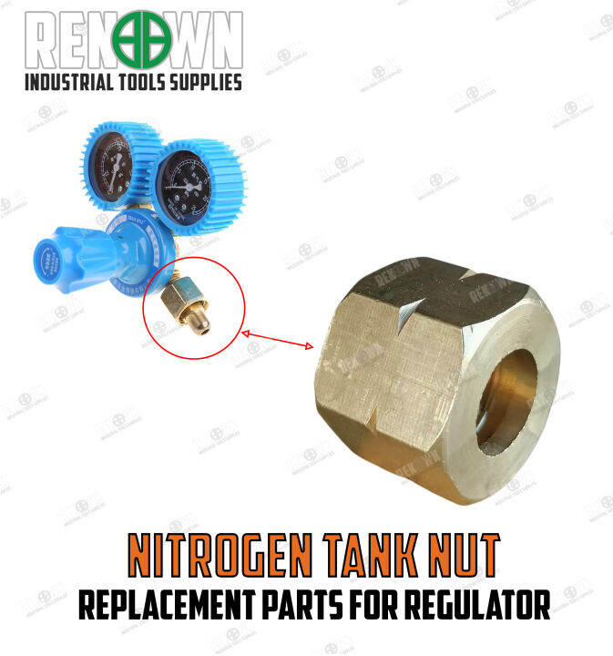 Nitrogen Tank nut for Nitrogen regulators (Regulator Replacement Parts ...