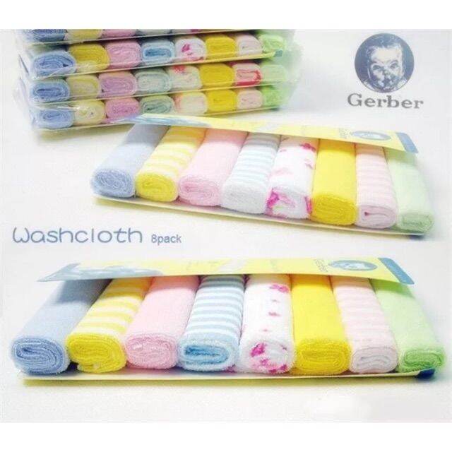 8 Piece Pack Washcloth Bimpo Square Face Towel | Lazada PH