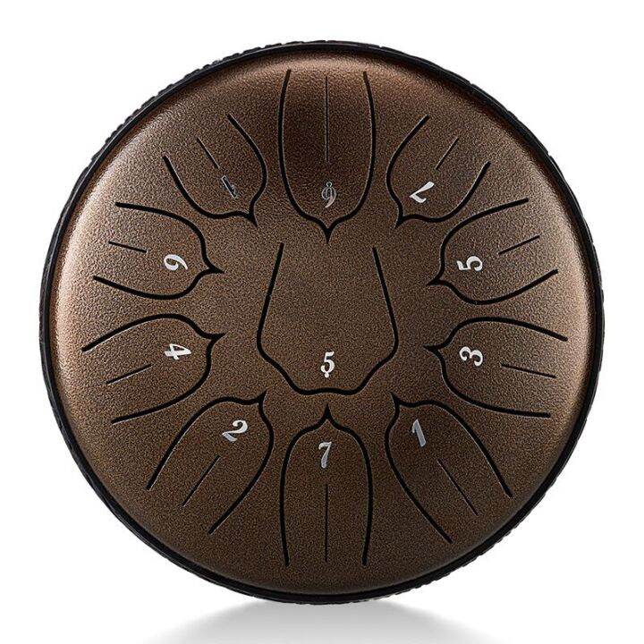 Steel Tongue Drum 6 Inch 11 Note Ultra Wide Range Percussion Instrument ...