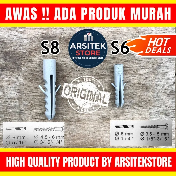 FISHER S5 S6 S8 S10 ORIGINAL Piser Fiser Viser Fasterner | Lazada Indonesia