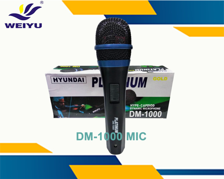 MICROPHONE HYUNDAI PLATINUM DM-1000 CAPDIOD DYNAMIC KARAOKE | Lazada PH
