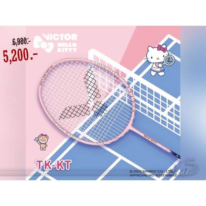 Victor ไม้แบดมินตัน VICTOR X HELLO KITTY รุ่น TK-KT มี Free-core แถม ...