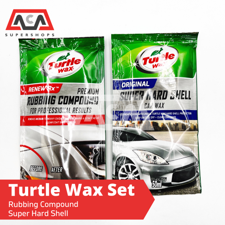 TURTLE WAX Super Hard Shell Car Wax and Premium Rubbing Compound ...