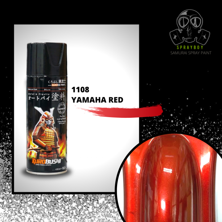 1108 YAMAHA RED SAMURAI SPRAY PAINT 400ML (METALLIC COLOR) | Lazada PH