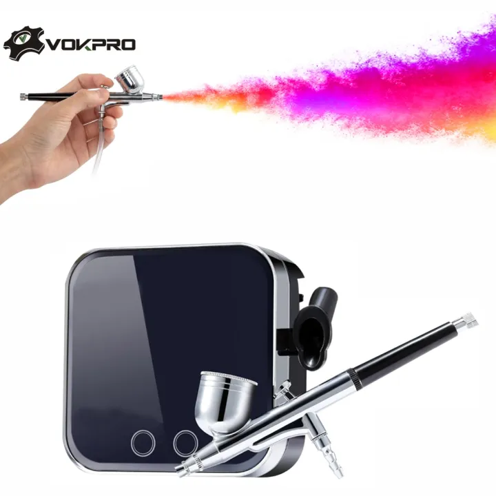 0.3mm 7CC Airbrush Kit Compressor Portable Touch Machine Air Brush Use ...
