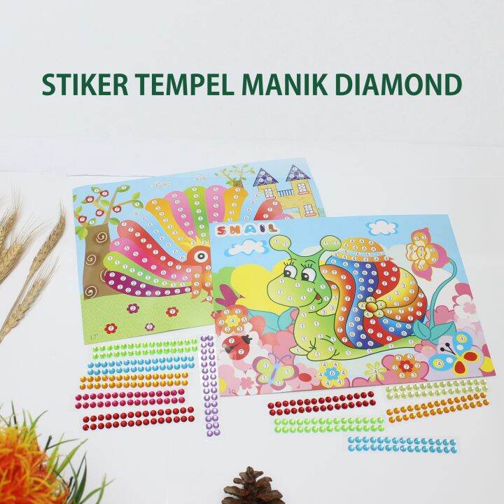 Stiker Manik Diamond Kristal Mewarnai Menempel Painting Edukasi Anak ...