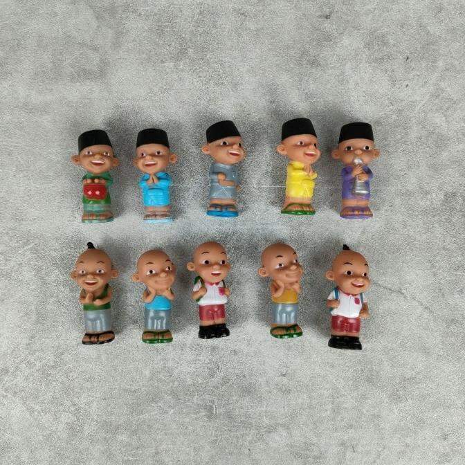 Terbaru Mainan / Topper Kue Upi Ipin Mini Set 10 / Hiasan Kue Upin Ipin ...