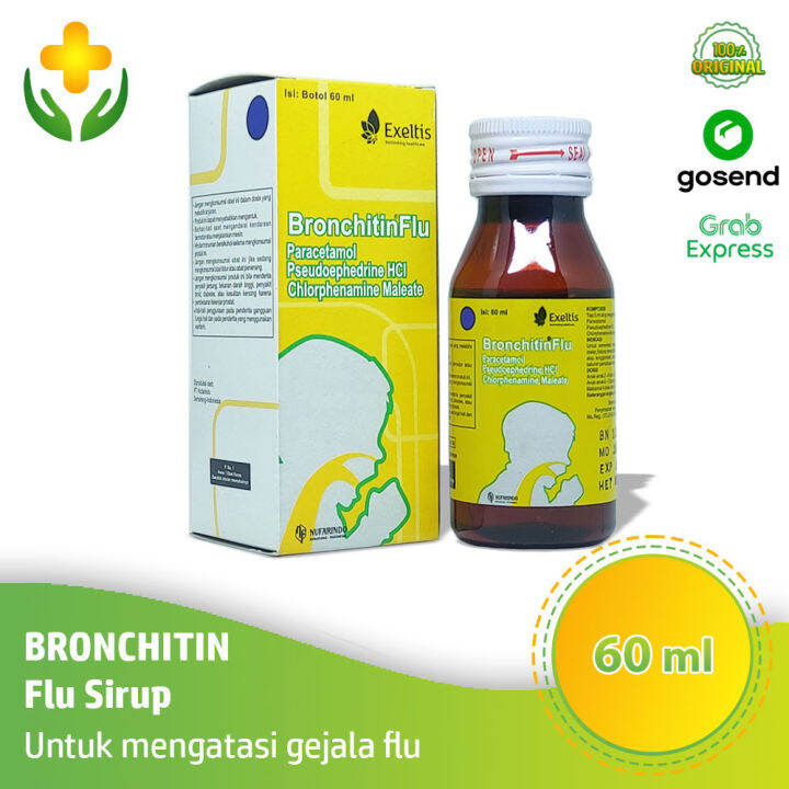 Bronchitin Flu Sirup 60 ml Obat Demam Pilek Hidung Tersumbat | Lazada ...