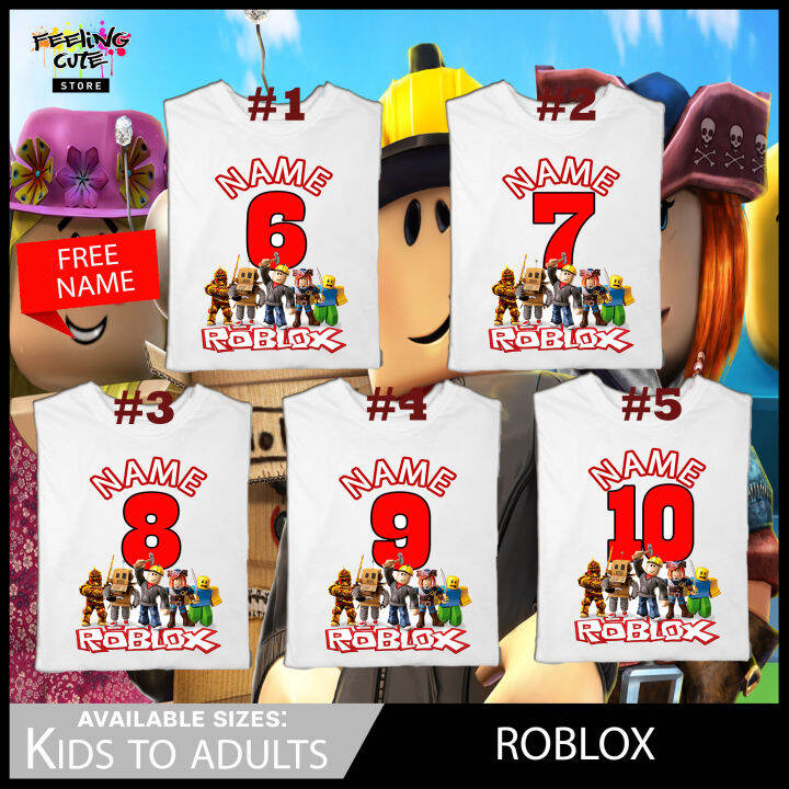 Roblox Number 1 2 3 4 5 6 7 8 9 10 New Design Kids to Adults Unisex ...