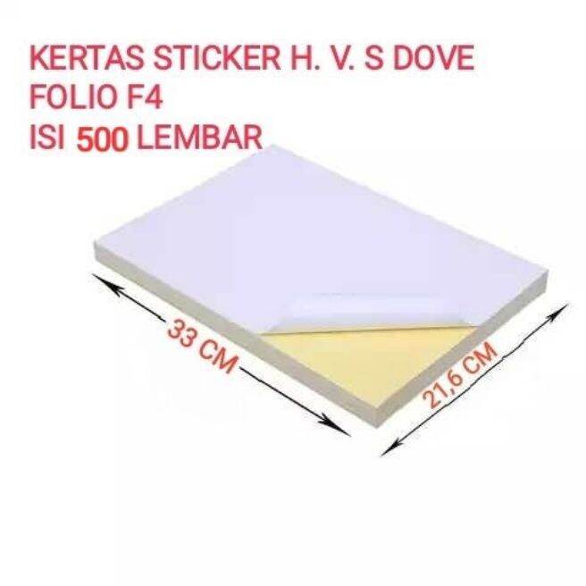 500 lembar kertas stiker hvs kertas stiker dove kertas sticker label F4 ...