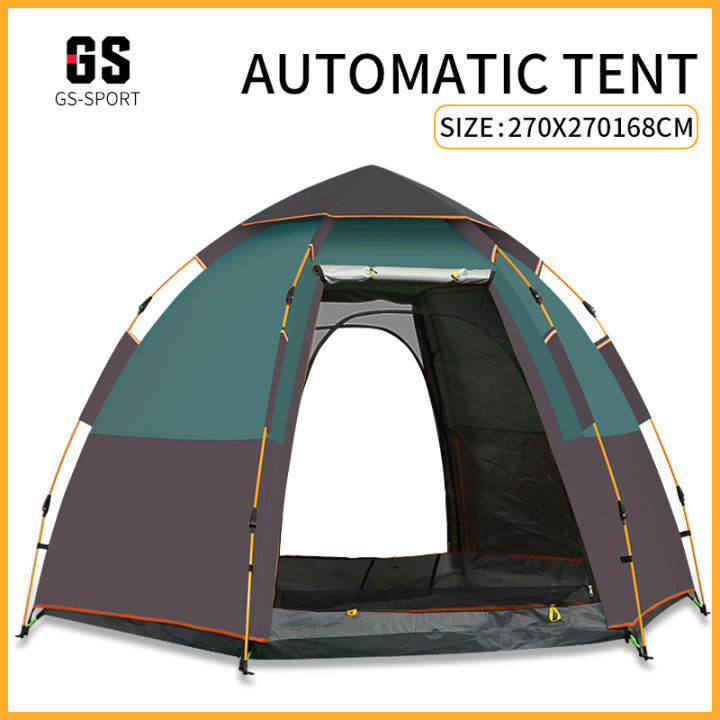 Ready Stock 4-5 Person Automatic Tent Outdoor Foldable Camping Tents ...