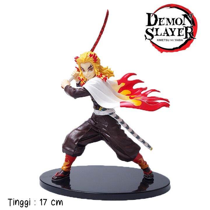 Rengoku Kyojuro Battle Pose Fire Hashira Demon Slayer Action Figure ...