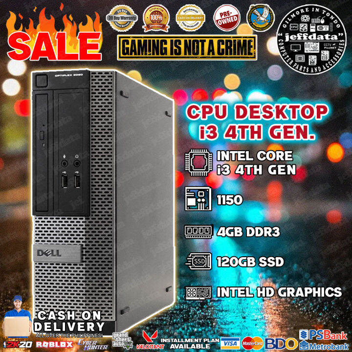 Cpu Desktop intel i3 4th gen 4gb ddr3 120gb SSD onboard graphics cpu ...