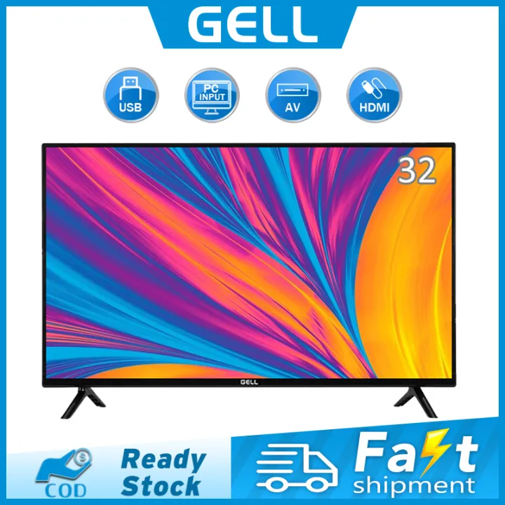 GELL 32 INCH LED TV sale Ultra-slim Multi-ports HDMI AV USB | Lazada PH