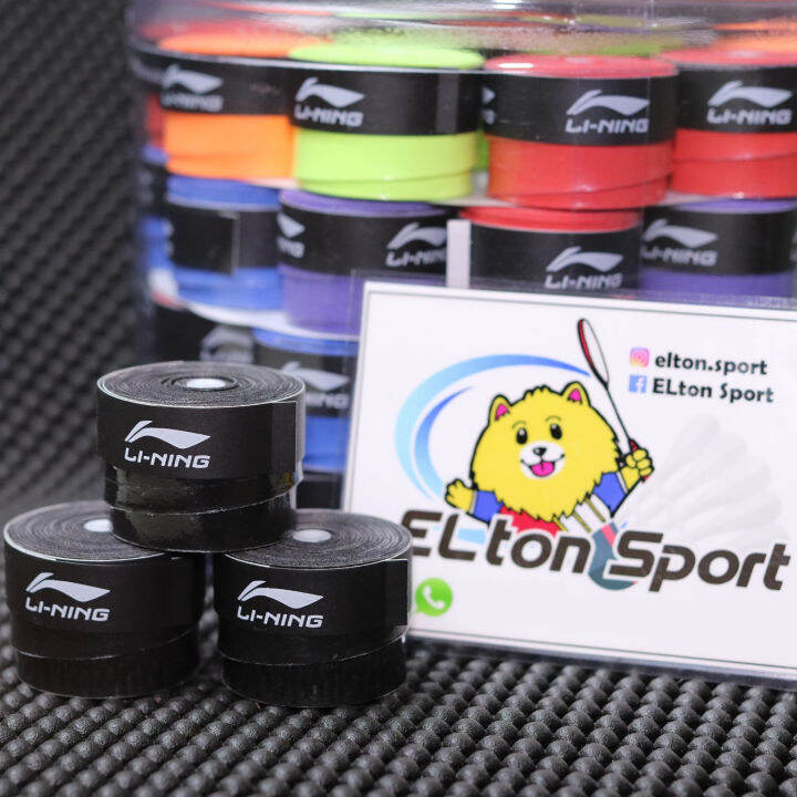 (1 Buah) GRIP LINING GP 20 HITAM BLACK Raket Badminton Bulutangkis ...