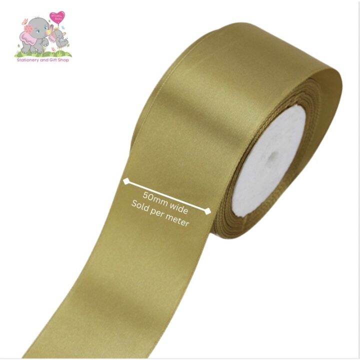 Sold Per Meter 50mm Large Satin Ribbons | Lazada PH