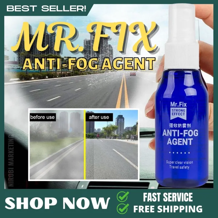 HOT DEALS Mr. Fix Anti Fog Agent Liquid Spray Car Glass Windshield Side ...