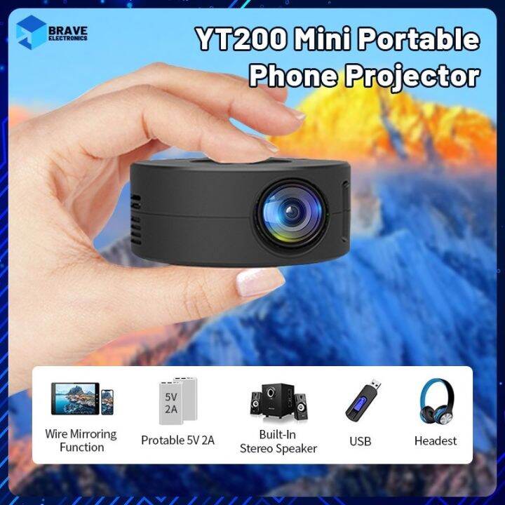 [COD]Mini Projector for PhonePortable Outdoor ProjectorRechargeable ...