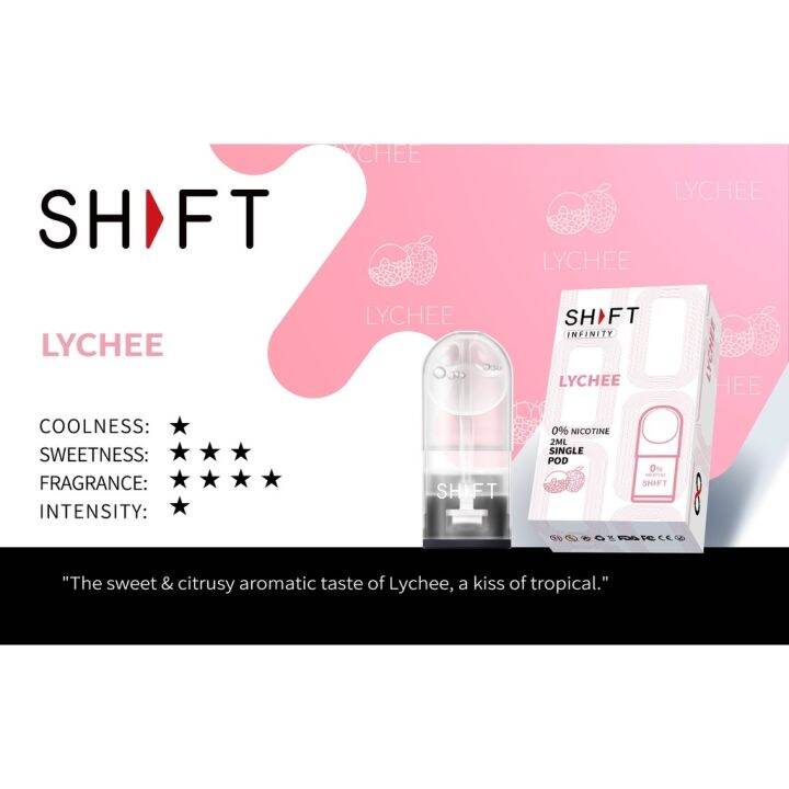 SHFT INFINITY POD (0 NICOTINE) (LYCHEE) | Lazada PH