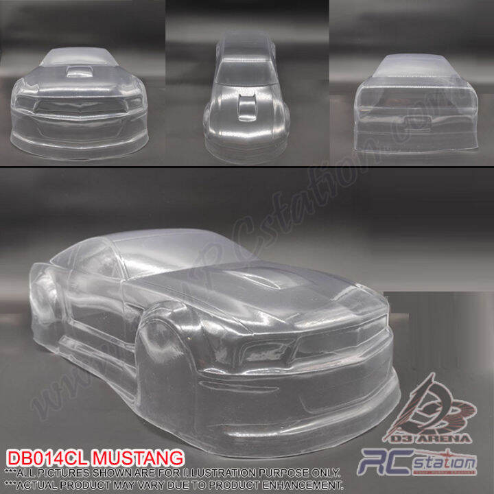 PVC 1/10 Clear Body Shell - Mustang W:200 WB:260 - BD014CL | Lazada