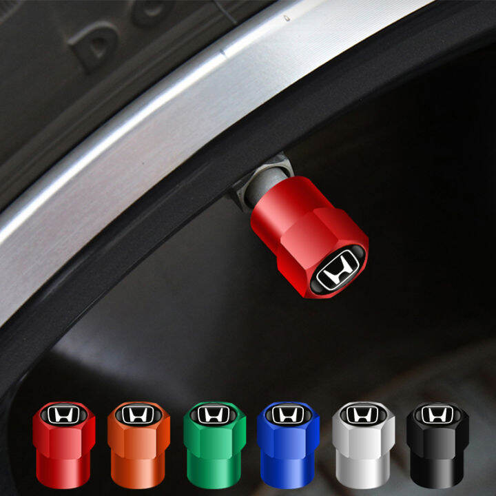 4pcs Honda Civic Crv Accord Car Wheel Tire Valves Stem Air Caps Cover ...
