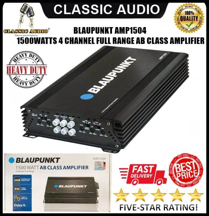 BLAUPUNKT AMP1504 1500WATTS 4 CHANNEL FULL RANGE AB CLASS AMPLIFIER | Lazada PH