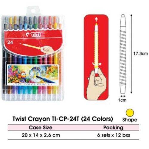 Crayon Putar 24 Panjang/Twist Crayon Joyko 24S warna | Lazada Indonesia