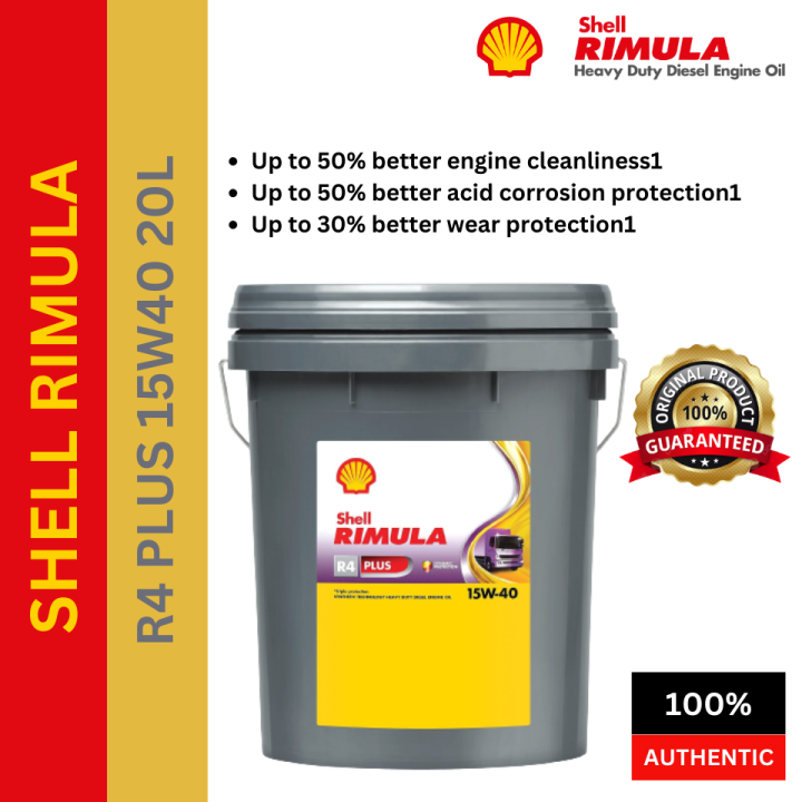 550061213 SHELL RIMULA R4X PLUS 15W40 Heavy Duty Diesel Engine Oil API ...