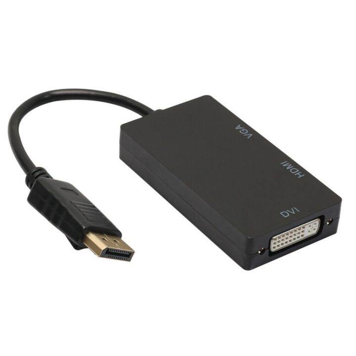 displayport dp to hdmi vga dvi 3in1 converter cable | Lazada.co.th