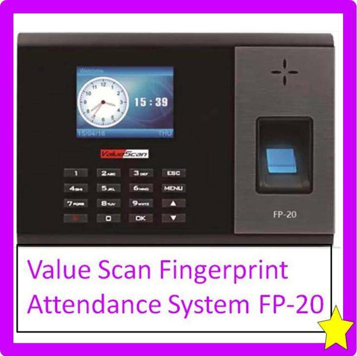 Fingerprint Time & Attendance Machine - Value Scan FP-20 ( Can Connect ...