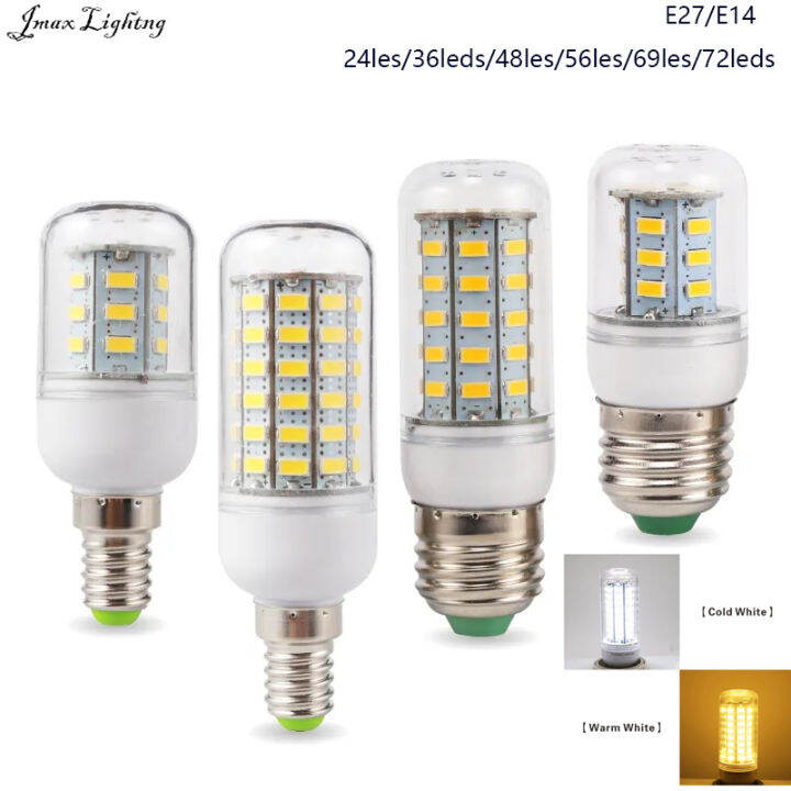 Jmax LED Corn Bulb E27 E14 24 36 48 56 69 72 LEDs SMD 5730 220V Lamp LED Lamp Chandelier Candle ...