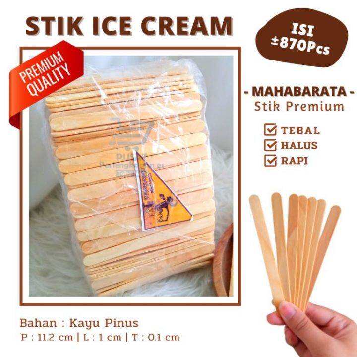 STIK ES KRIM KAYU IMPOR / 1 PAK 870 PC / STIK KAYU PINUS KERAJINAN KAYU ...