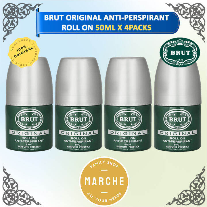 4x BRUT Original Anti-Perspirant Roll On 50ml #Marche Family Shop ...
