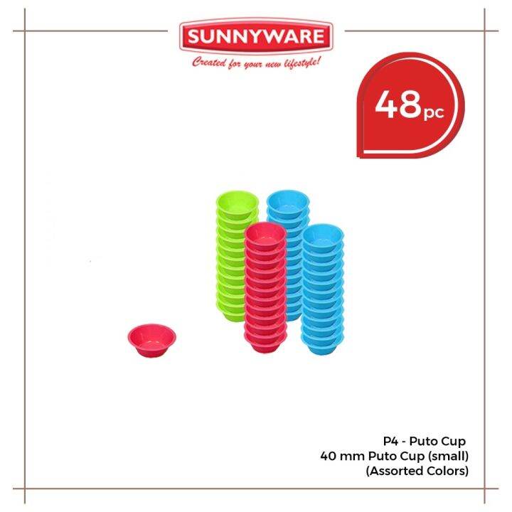 48 pcs Sunnyware P4 4cm Puto Cups Molder Mold Small for Siomai Puto ...