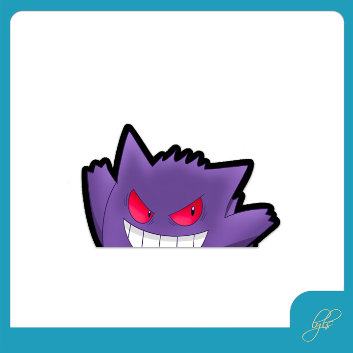 Gengar ANIME PEEKER Waterproof Vinyl Sticker for Motorcycle, Laptop, PC ...