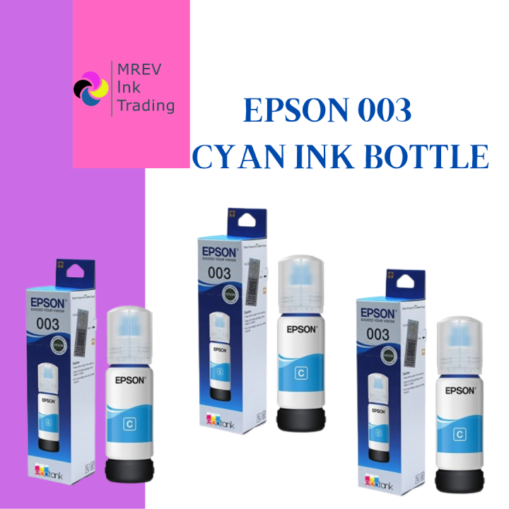 Epson 003 Ink Bottle Cyan 65ml 003 CLASS A | Lazada PH