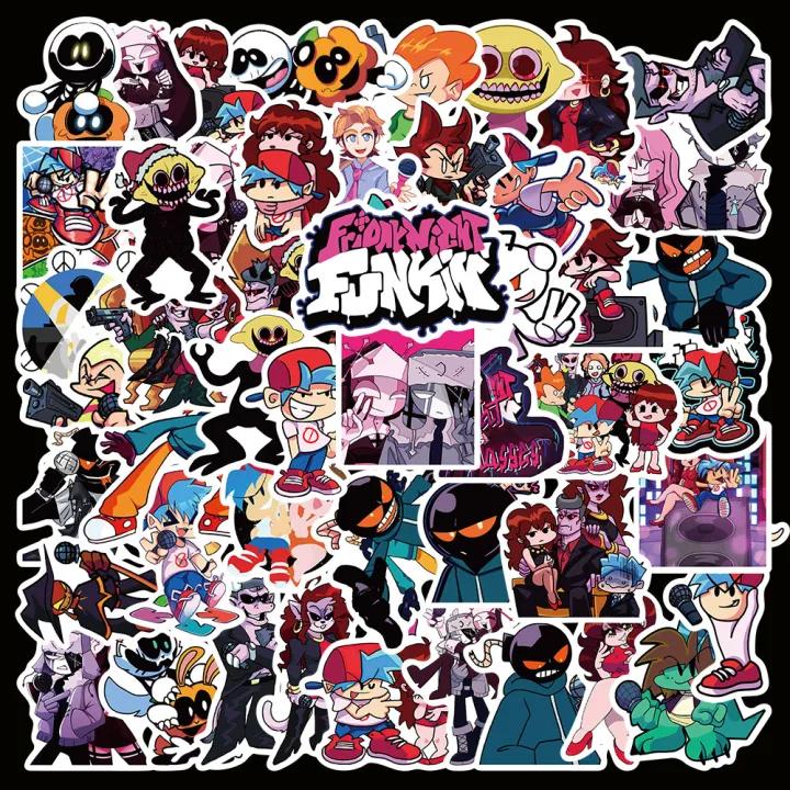20211050pcs Cartoon Game Stickers Friday Night Funkin for Skateboard ...